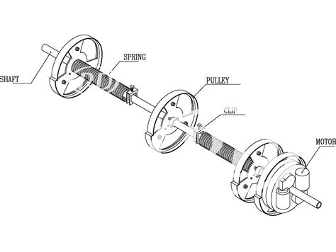 Roller Door Spring Pulley Shaft Assembly An Jinn