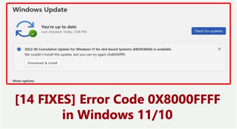 FIXES Error Code X FFFF In Windows Guide