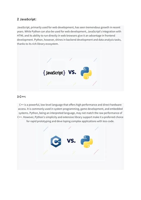 Ppt Python Vs Other Programming Languages A Comparative Analysis Powerpoint Presentation