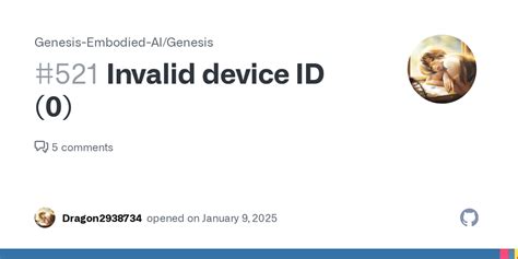 invalid device id 0 · issue 521 · genesis embodied ai genesis · github