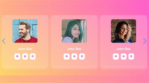 How To Create Glassmorphism Card Slider Html Css Glassmorphism Slider