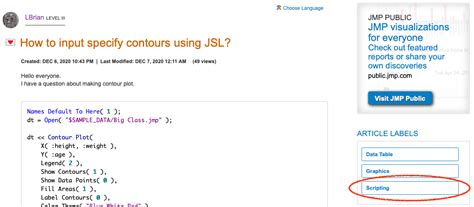 Remind Users To Ask For A Scripting Or Interactive Solution Jmp User Community