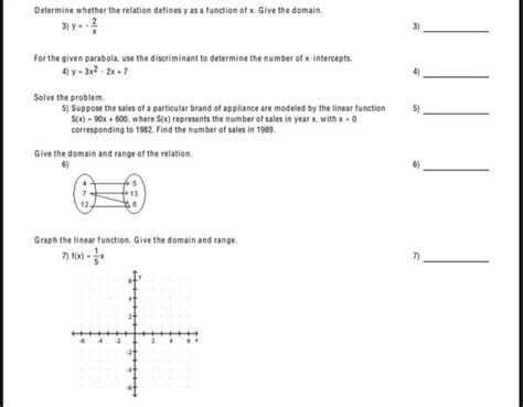 Solved Determine Whether The Relation Defines Y As A