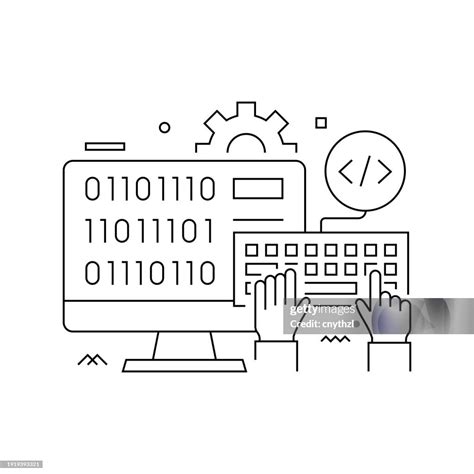Developer Related Vector Conceptual Illustration Coding Programmer Data High Res Vector Graphic