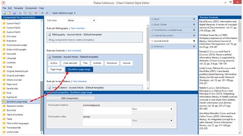 Citavi In Detail Using Citation Styles Creating Citation Styles Creating Footnote Styles