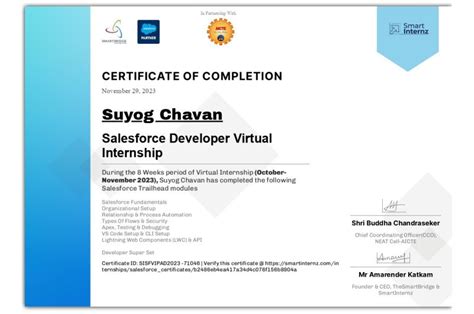 Salesforce Developer Admin Trailhead Apex Salesforcecertification Suyog Chavan