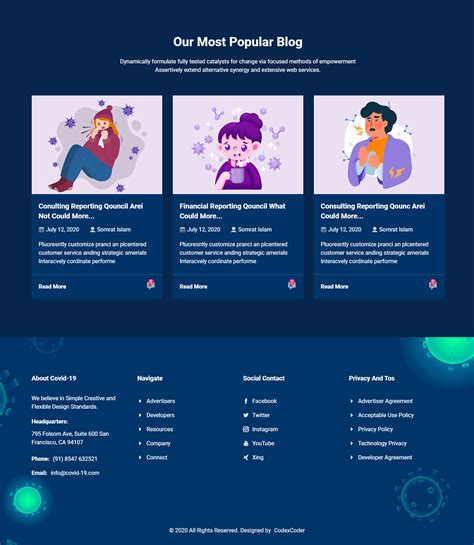 Corona Covid Responsive Website Tracker For Corona On Behance