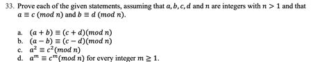 Solved Prove Each Of The Given Statements Assuming That Chegg