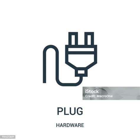 하드웨어 컬렉션에서 플러그 아이콘 벡터입니다 얇은 라인 플러그 개요 아이콘 벡터 일러스트 레이 션입니다 디자인에 대한 스톡 벡터 아트 및 기타 이미지 Istock