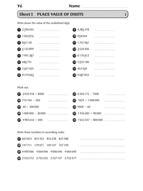 Year 6 Maths Homework Sheets Pdf Mathematics Arithmetic