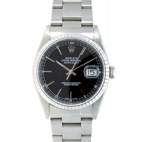Rolex Datejust Ss Black Dial Chicago Pawners And Jewelers