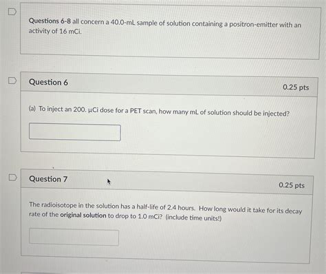 Solved Questions 6-8 ﻿all concern a 40.0-mL sample of | Chegg.com