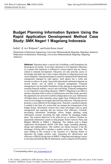 pdf budget planning information system using the rapid application