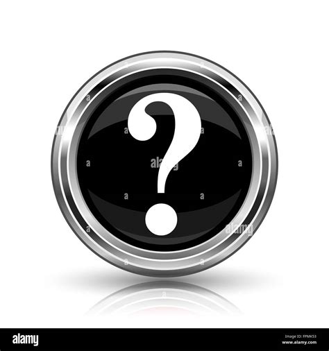 Question Mark Icon Metallic Internet Button On White Background Stock Photo Alamy