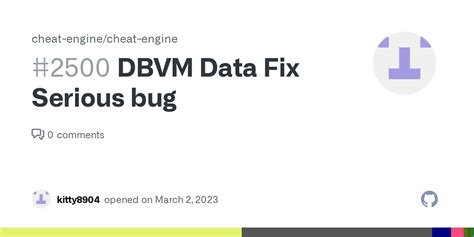 Dbvm Data Fix Serious Bug · Issue 2500 · Cheat Enginecheat Engine