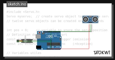 Ultrasonmoteur Wokwi Esp32 Stm32 Arduino Simulator