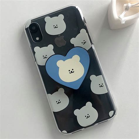 빠른배송 세트 젤리케이스하트톡 곰찌 2종 Set 심플 아이폰케이스 젤리 투명 실리콘 아이폰 11 12 13 미니