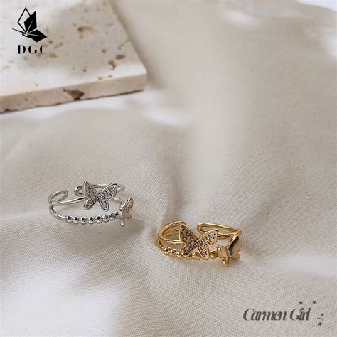 Jual D G C Cincin Titanium Wanita Anti Karat Dan Anti Luntur Elegant