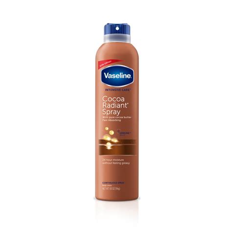 Vaseline Intensive Care Spray Moisturizer Cocoa Radiant For Dry Skin
