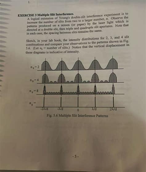 1 Exercise 3 Multiple Slit Interference A Logical Extension Of Youngs Double Slit
