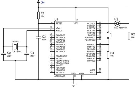 Using Push Button Switch With Atmega Microcontroller Atmel Studio