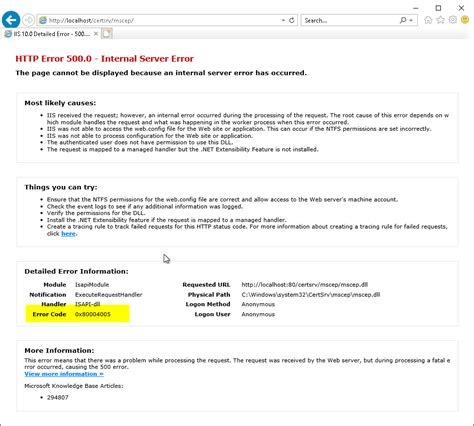 The Network Device Enrollment Service Ndes Logs The Error Message The Network Device