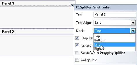 Creating A Vertical Split ComponentOne SplitContainer For WinForms