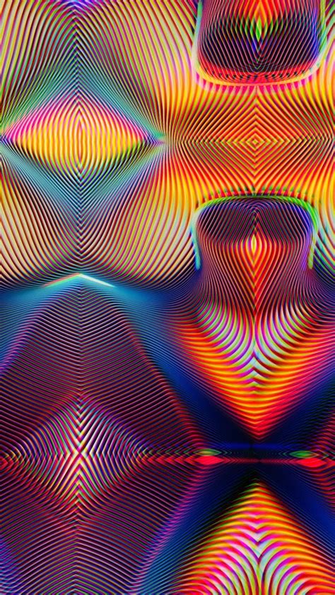 Colorful Abstract Background With Distorted Lines And Shapes
