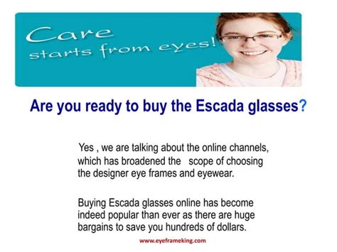 All About Escada Glasses Pptx Style And Fashion