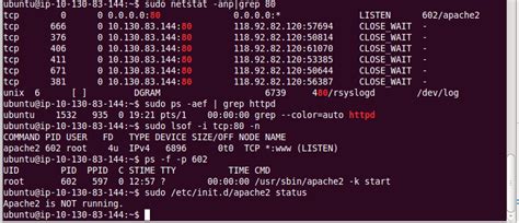 Apache Apache Is Not Running But It Listens At Port Server Fault