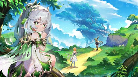 Collei Genshin Impact Female Traveler Genshin Impact Lumine