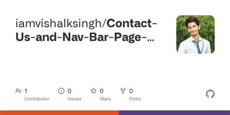 GitHub Iamvishalksingh Contact Us And Nav Bar Page Using HTML And CSS