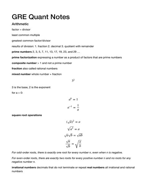 Gre Quant Notes Pdf Circle Triangle