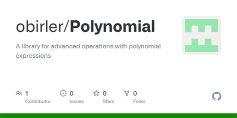 Github Obirlerpolynomial A Library For Advanced Operations With