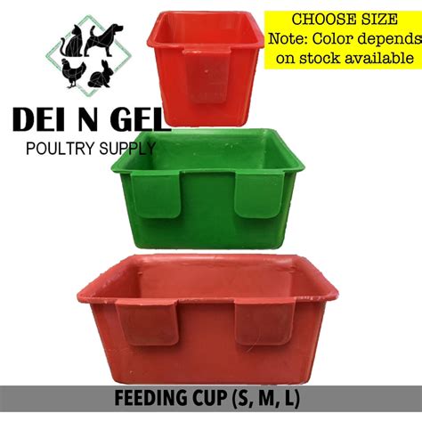 Feeding Cup For Gamefowl Assorted Color Choose Size 1 Piece