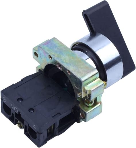 Rotary Encoder Ac 240v 3a No Spst Black Cap 2 Position Selector Latching Rotary