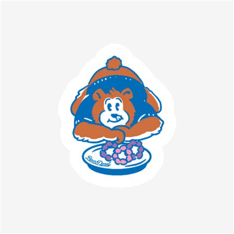 Hungry Bear Sticker — Bear Donut