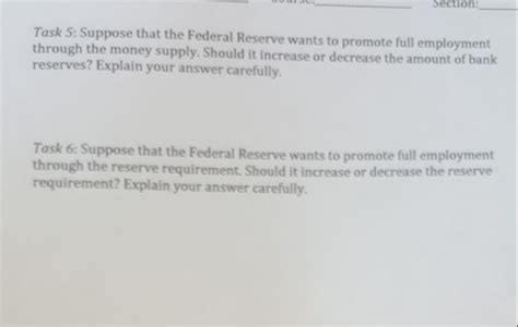 Solved MONETARY POLICY IN CLASS WORKSHEET This Question Chegg Com