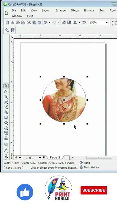 Power Clip Effect In Corel Draw How To Add Photo In Circle Corel Draw Tutorial Corel