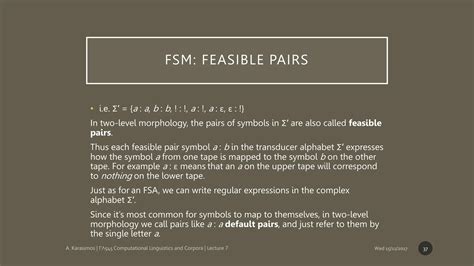 Computational Linguistics Finite State Automata Ppt