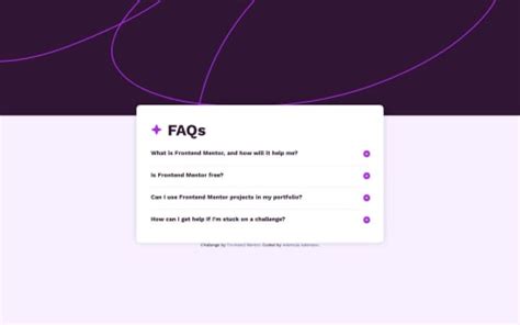 Frontend Mentor Responsive Faq Accordion Using Javascript Coding