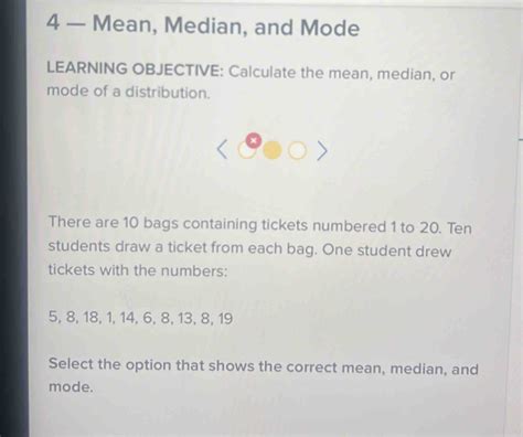 4 — Mean Median And Mode Learning Objective Calculate The Mean