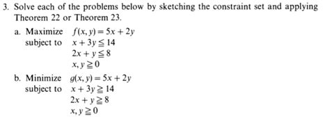Solved 3 Solve Each Of The Problems Below By Sketching The Chegg Com