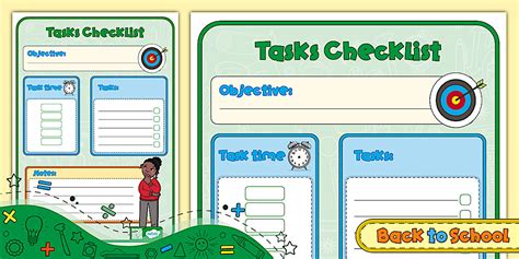 Daily Classroom Tasks Checklist Poster Teacher Made