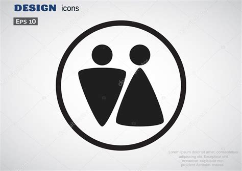 WC Icon With Gender Signs Stock Vector By LovArt 82582206