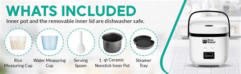 Rice Robot Personal Rice Cooker Pfas Free Nonstick 1 Quart Capacity With