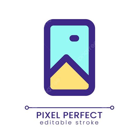 Ui Icon With Rgb Color In Pixelperfect Vertical Picture Vector Element Linear Button PNG And