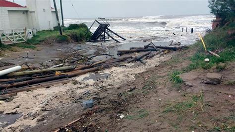 Las Imágenes Del Impresionante Temporal Y Sudestada En La Costa Atlántica