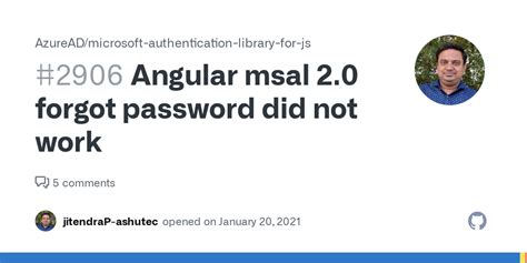 Angular Msal 20 Forgot Password Did Not Work · Issue 2906 · Azureadmicrosoft Authentication
