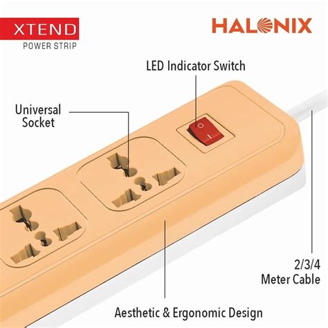 Halonix Xtend Power Strip With 4 Universal Socket 3 Meters At Rs 290 Piece In Navi Mumbai